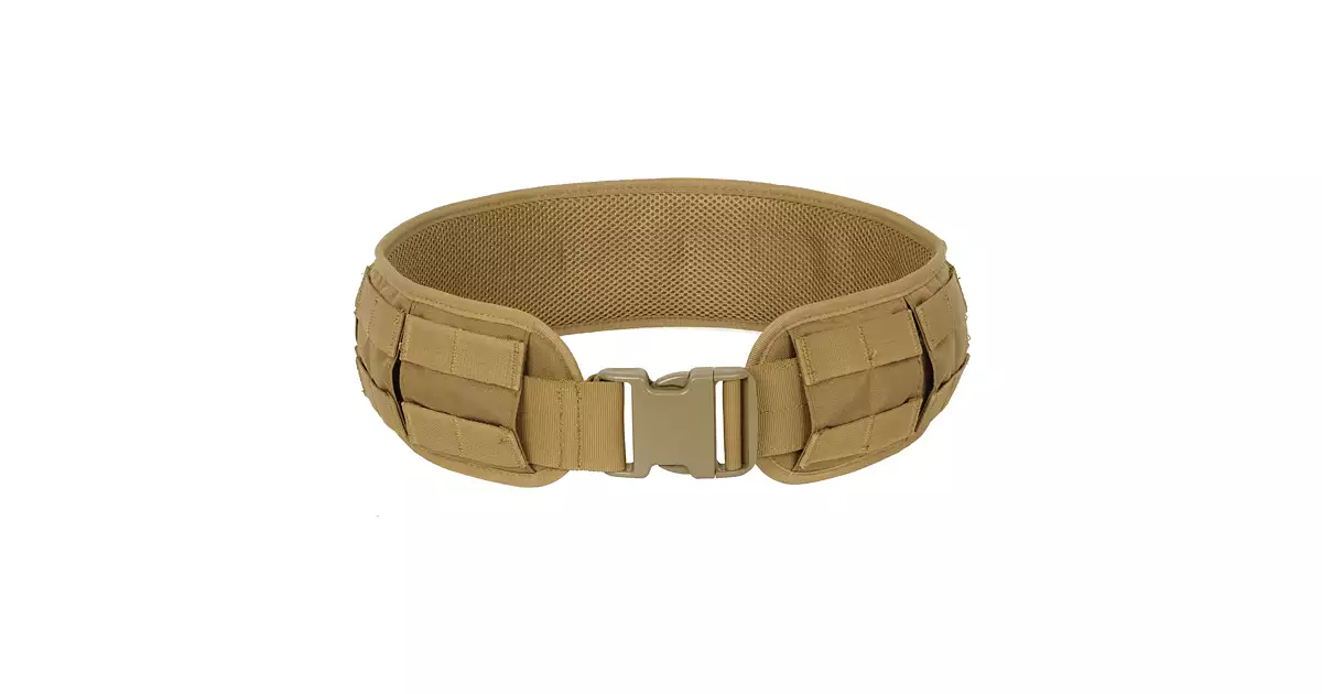 Padded MOLLE Combat Belt (M) - Coyote Brown [8FIELDS PREMIUM ...