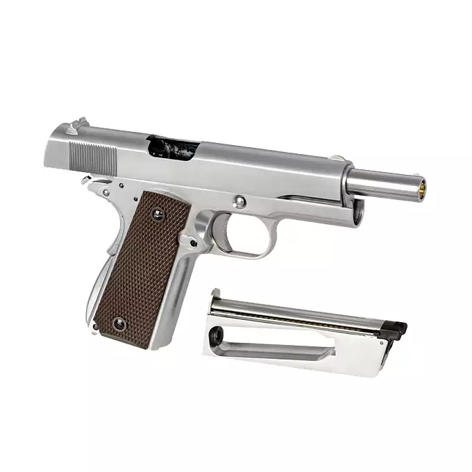 [Set] 1911A CO2 - Silver [WE] + 15rd CO2 1911A replica magazine [WE ...