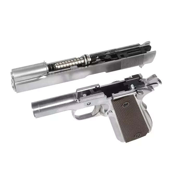 [Set] 1911A CO2 - Silver [WE] + 15rd CO2 1911A replica magazine [WE ...