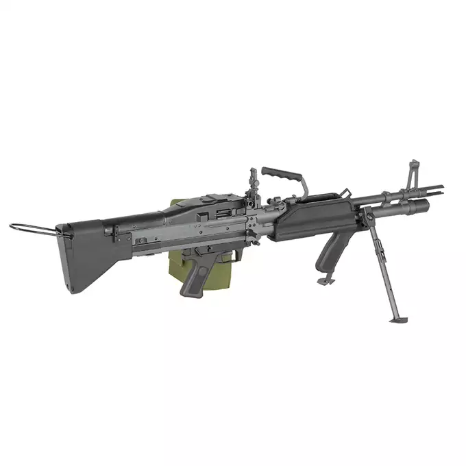 [Set] MK43 Mod0 Navy Seals Light Machine Gun Replica [A&K] + 3500rd Capacity Electric Drum ...