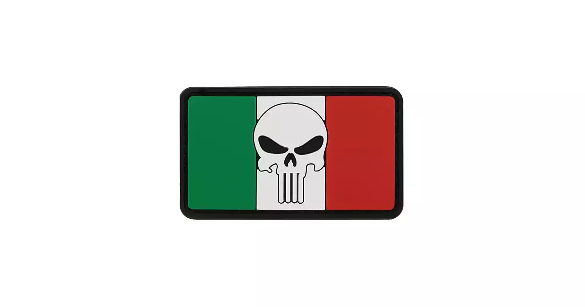 Flag Skull ITALY 2 PVC Patch [8FIELDS] | Taiwangun