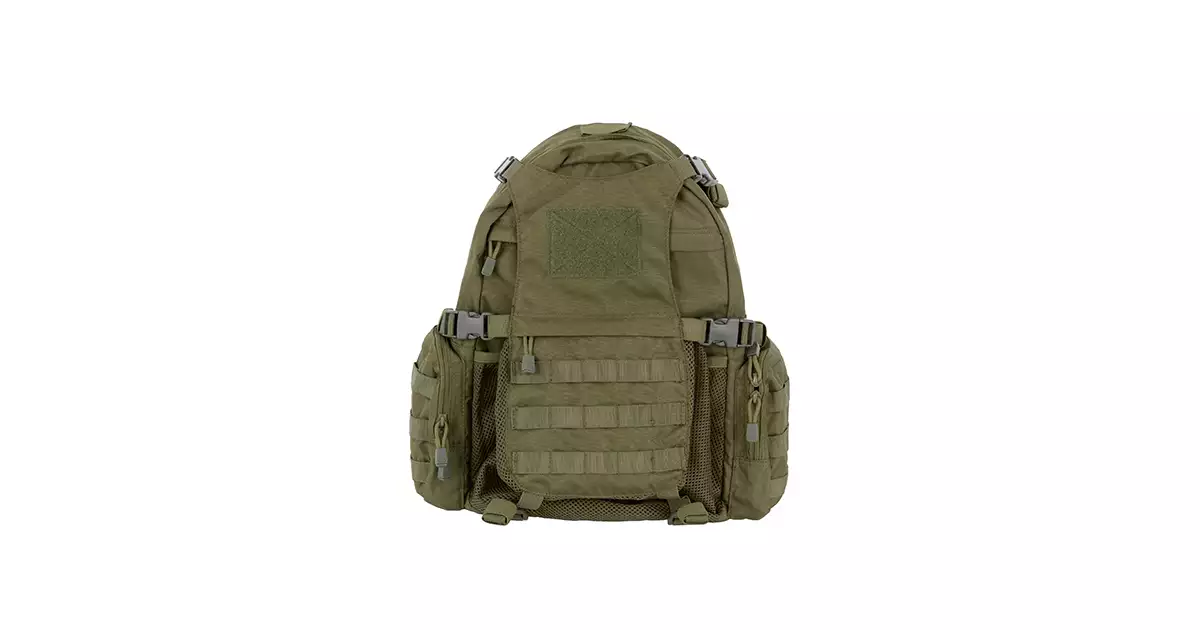 Tactical backpack with helmet pocket- OLIVE [8FIELDS] | TaiwanGun US & EU