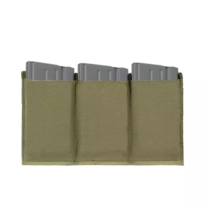Elastic Triple SR25/M14/SCAR-H Magazine Pouch - Olive | Taiwangun