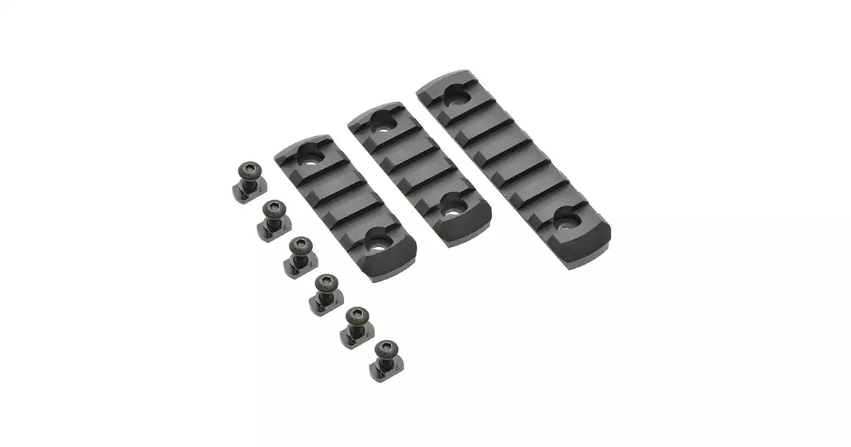Set of 3 Mounting Rails for M-LOCK Handguard - Black [E&C] | TaiwanGun ...