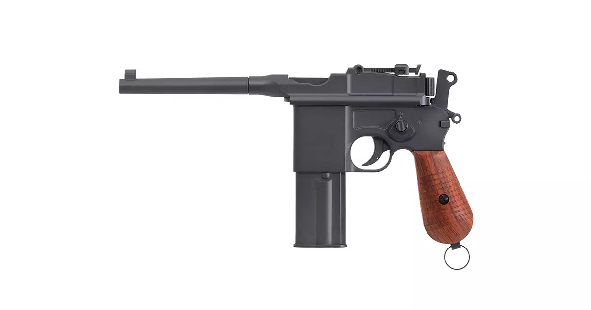 [Set] Réplica CO2 de la pistola alemana M1932/M712 - Negra [KWC] + Set ...