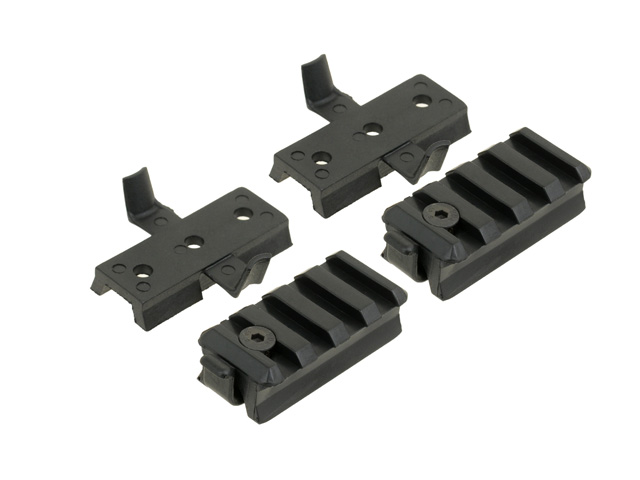 Adapter kit for accessories to helmet with rails - Black [FMA ...
