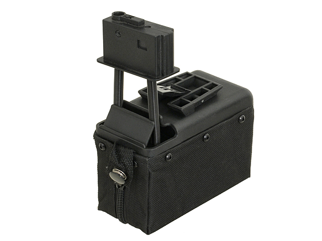 1500rd Electric Box Magazine (Compact size) for SAW - Black | Taiwangun