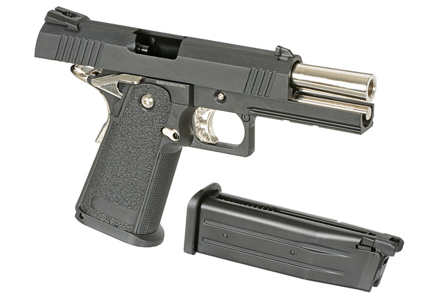 3301 pistol replica with Gas Blowback (GBB) - Black [Golden Eagle ...