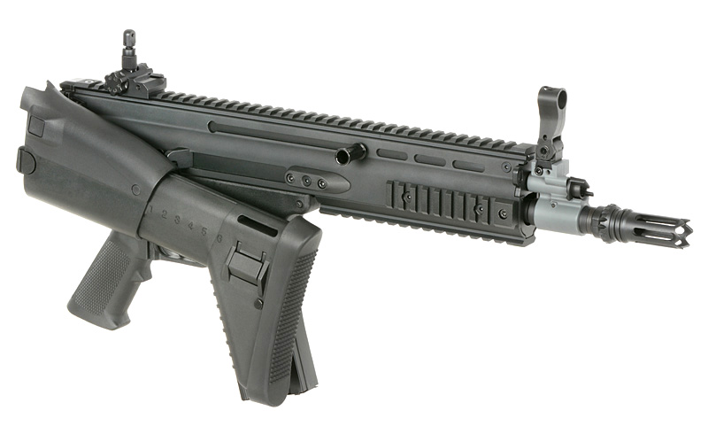 FN SCAR-L Subcarbine Replica with 25RPS, ESHOOTER ETU - Black [Cybergun ...
