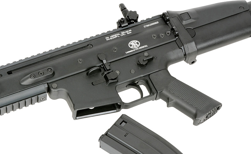 FN SCAR-L Subcarbine Replica with 25RPS, ESHOOTER ETU - Black [Cybergun ...