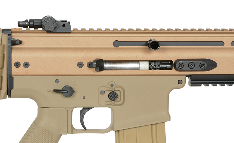 FN SCAR-L Subcarbine Replica with 25RPS, ESHOOTER ETU - Tan [Cybergun ...