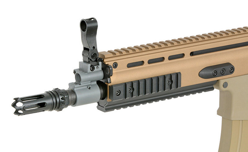 FN SCAR-L Subcarbine Replica with 25RPS, ESHOOTER ETU - Tan [Cybergun ...