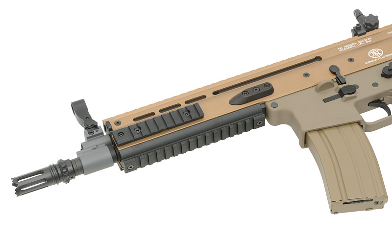 FN SCAR-L Subcarbine Replica with 25RPS, ESHOOTER ETU - Tan [Cybergun ...