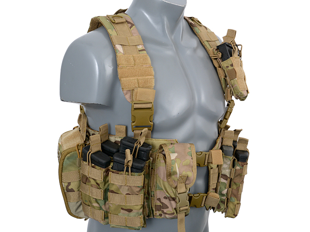 Split Front Chest Harness - Olive [8FIELDS] | Taiwangun