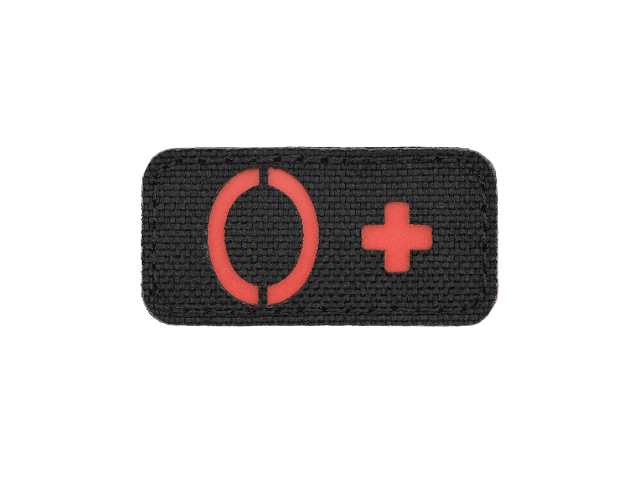 Laser Cut 0+ Blood Type Patch - Red [8Fields] - TaiwanGun